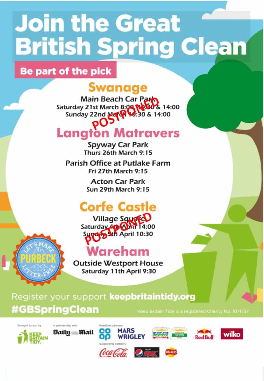 Great British Spring Clean 2020 Postponed | Litter-free Purbeck